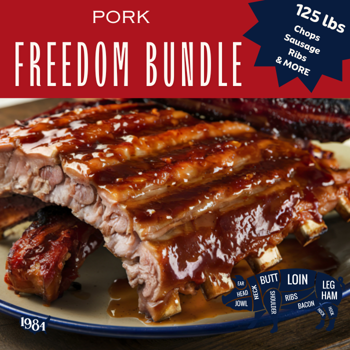 125 lb Pastured Pork Bundle | Corn & Soy-Free| Free Shipping – 1984 Farms